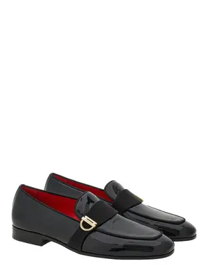 FERRAGAMO Gancini-plaque Loafers - Black