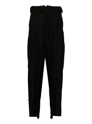 Yohji Yamamoto Silk Trousers - Black