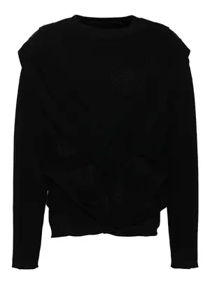 Andersson Bell Harness Crew-neck Jumper - Black