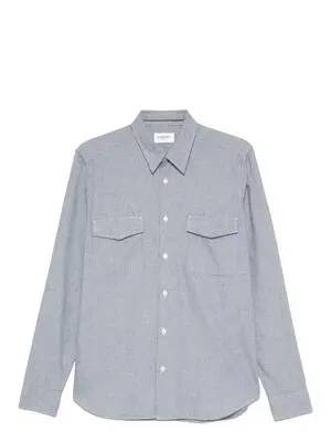 TINTORIA MATTEI 954 Dogtooth-pattern Shirt - Blue