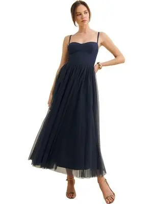 REFORMATION Reformation Esmarie Dress Navy