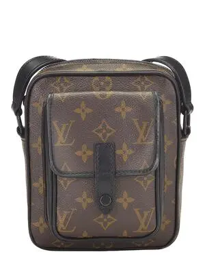 LOUIS VUITTON Monogram Macassar Christopher Wearable Wallet - Black