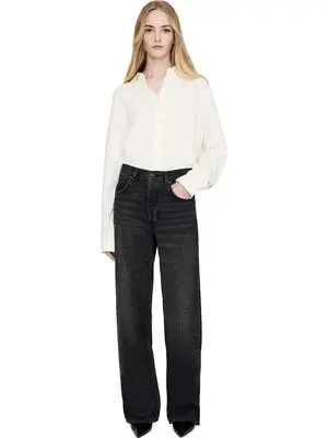 ANINE BING Manon Baggy Wide Leg Jeans Grey