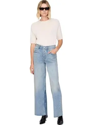 ANINE BING Manon Wide Leg Jeans - Tux Blue