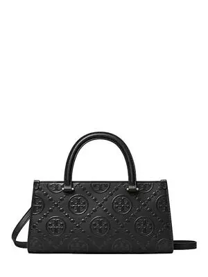 Tory Burch Tory Burch T Monogram Embossed East-West Tote Black/gold