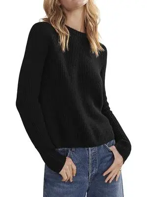 JENNI KAYNE Fisherman Cashmere Crewneck Sweater