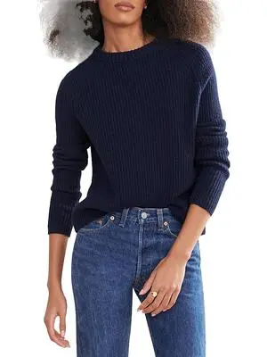 Jenni Kayne Fisherman Cashmere Crewneck Sweater - Navy