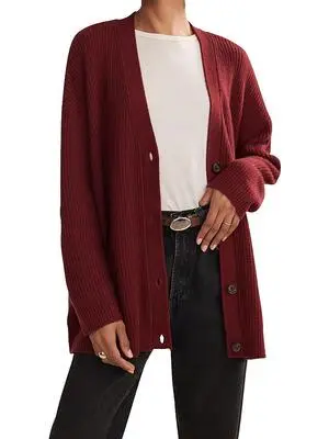 Jenni Kayne Cashmere Cocoon Cardigan Wine