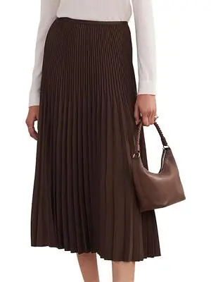 Jenni Kayne Jenni Kayne Pleated Skirt Chocolate