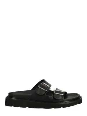 Kenzo Matto Leather Sandals - Black