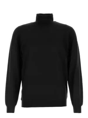 Fedeli Fine Knit Virgin Wool Sweater - Black