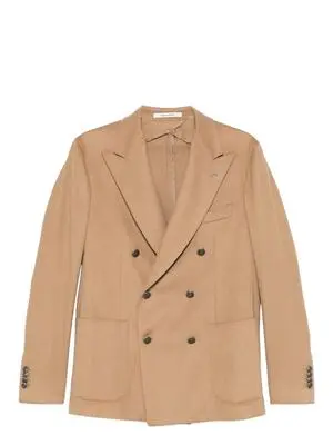 Tagliatore Cashmere Double-breasted Blazer - Brown