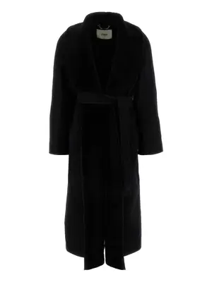 Fendi Belted Coat - Black