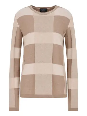 Emporio Armani Icon Checked Sweater - Neutrals