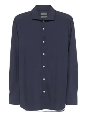 DELL'OGLIO Polka Dot Print Shirt - Blue