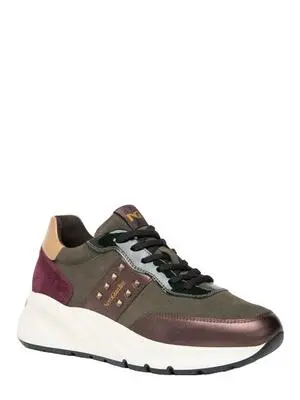 NEROGIARDINI Studded Platform Sneakers - Green Multi