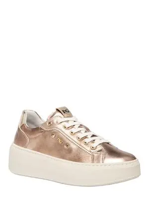 NEROGIARDINI NeroGiardini Metallic Platform Sneakers Gold
