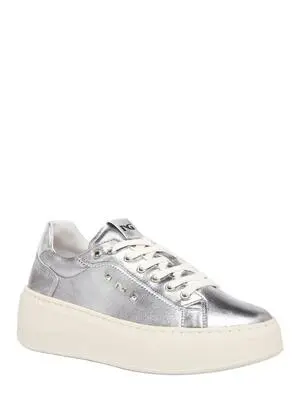 NEROGIARDINI Metallic Platform Sneakers - Silver