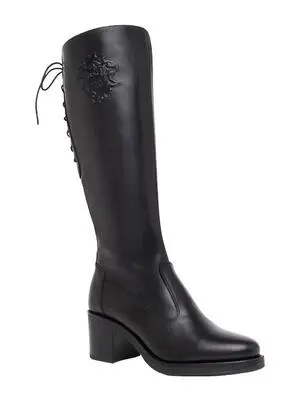 NEROGIARDINI Lace-up Tall Boot - Black