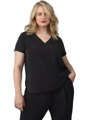 SEE ROSE GO Luxe Reversible T-shirt - Jet Black