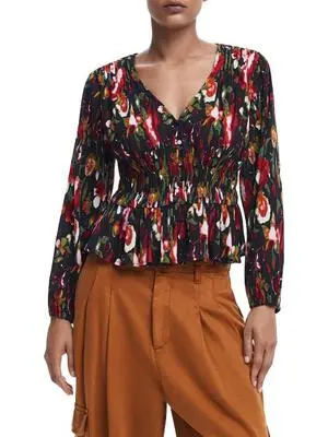Desigual Kanazawa Floral Print Shirt - Black