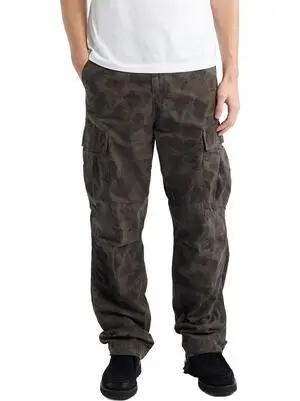 Carhartt Work In Progress Camo Cotton Duck Cargo Pants - Camo Duck/porph