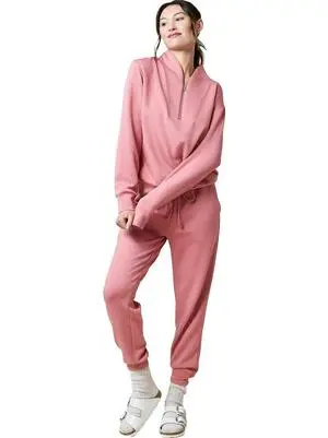 SOFTIES Athleisure Dreamtech 1/4 Zip Jogger Set - Copper Rose