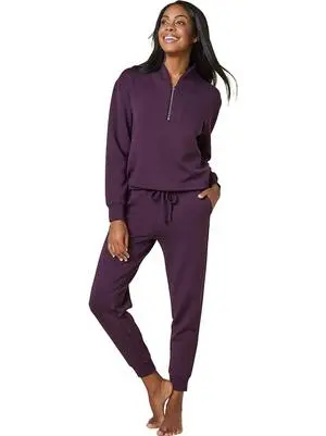 SOFTIES Athleisure Dreamtech 1/4 Zip Jogger Set Fig