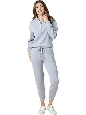 SOFTIES Athleisure Dreamtech 1/4 Zip Jogger Set Grey