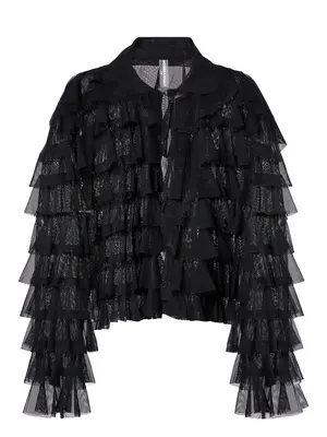 Norma Kamali Oversized Ruffled Jacket - Black