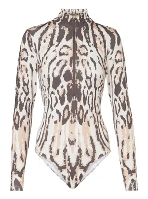 Bogner Viviane Animal-print Jersey Bodysuit - Multicoloured