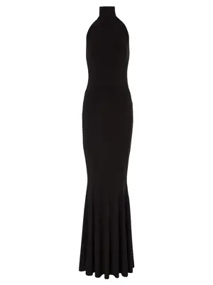 Norma Kamali Fishtail Gown - Black