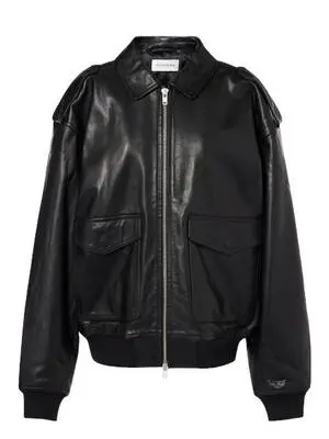 THE FRANKIE SHOP Viper Leather Jacket - Black