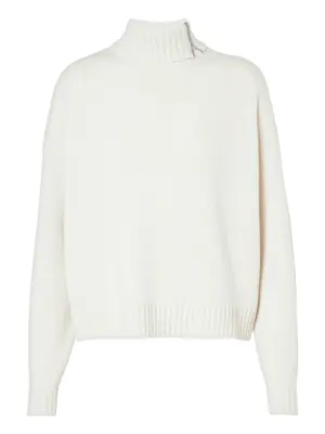 Brunello Cucinelli Cashmere Turtleneck Sweater - White