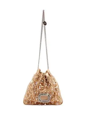 ROGER VIVIER Pilgrim Crystal-embellished Mini Bag - Gold