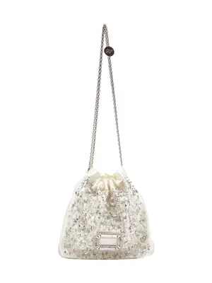 ROGER VIVIER Pilgrim Crystal-Embellished Mini Bag Silver