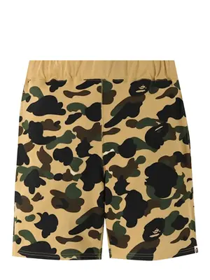 A BATHING APE 1st Camo Sweat Shorts - Yellow