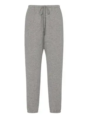 THE ROW Teo Pant In Cashmere And Cotton - Grey Melange