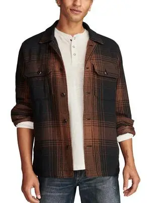 Lucky Brand Plaid Cotton Button-up Shirt Jacket - Plaid Multi