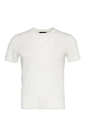 Theory Regal Round-neck Wool-blend T-shirt - New Ivory