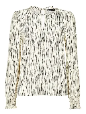 Whistles Stripe-pattern Woven Blouse - Cream