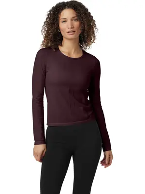 Vuori Long Sleeve Apres Seamless Top Cerise