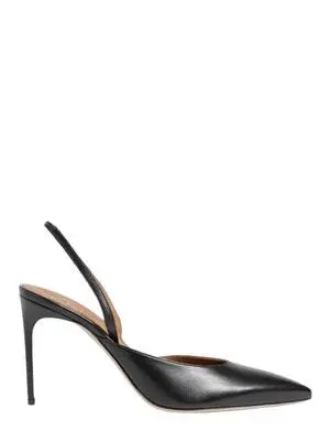 MALONE SOULIERS Gillian 90 Leather Slingback Pumps - Black