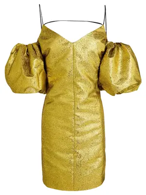 Stine Goya Brera Fil Coupé Jacquard Mini Dress - Gold