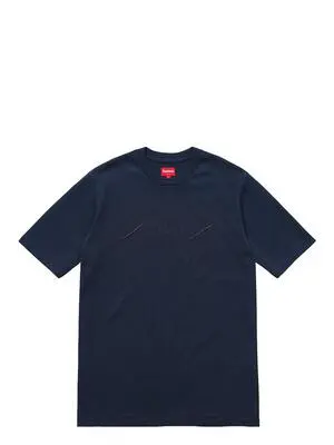 Supreme Tonal Embroidery Top - Navy Blue