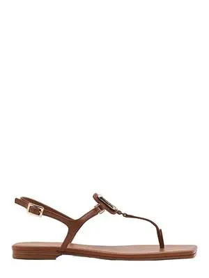 ROGER VIVIER Viv' The Sea Leather Sandals - Brown