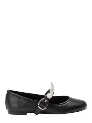 Coperni X Disney Horn Leather Ballet Flats - Black