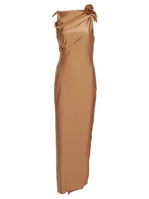 Coperni Coperni Asymmetric Gown Tan