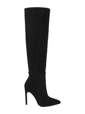 Raye Suede Stiletto Heel Pointed Toe Boots - Black