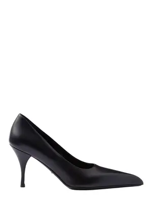 Prada 85mm Leather Pumps - Black